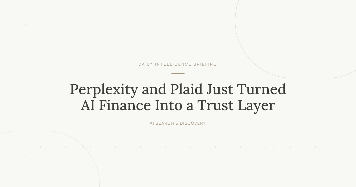 Perplexity and Plaid Just Turned AI Finance Into a Trust